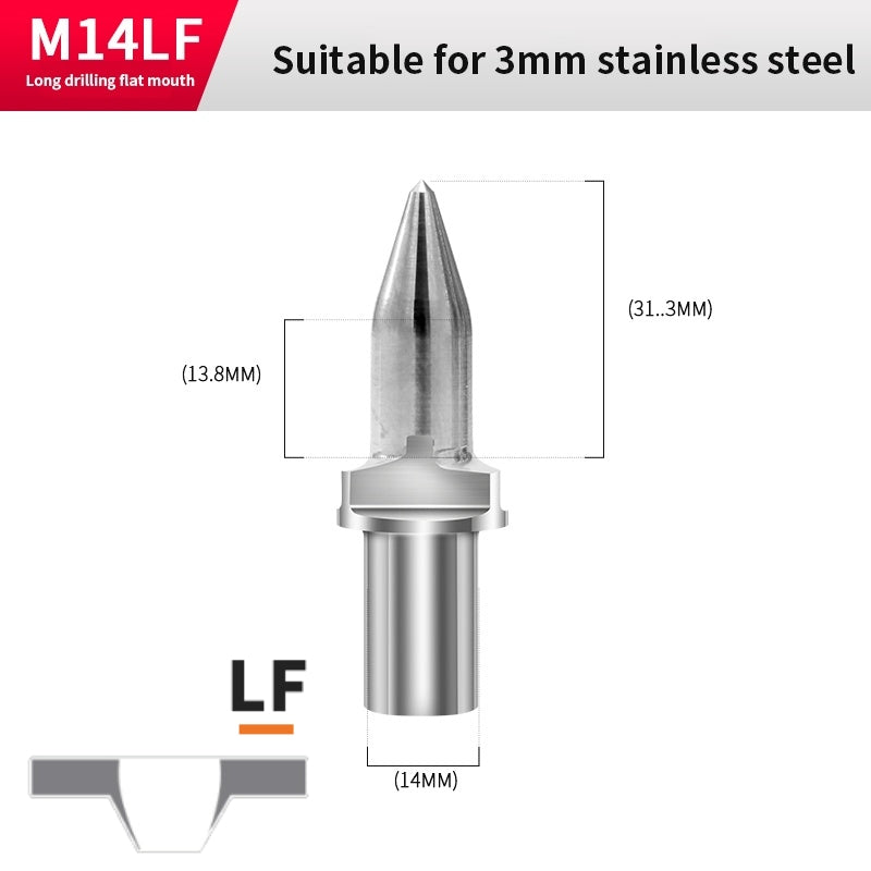 FKRDRILL Bit for M14x2 Metric Tap Long Flat (φ 13 mm) – Friction Drilling